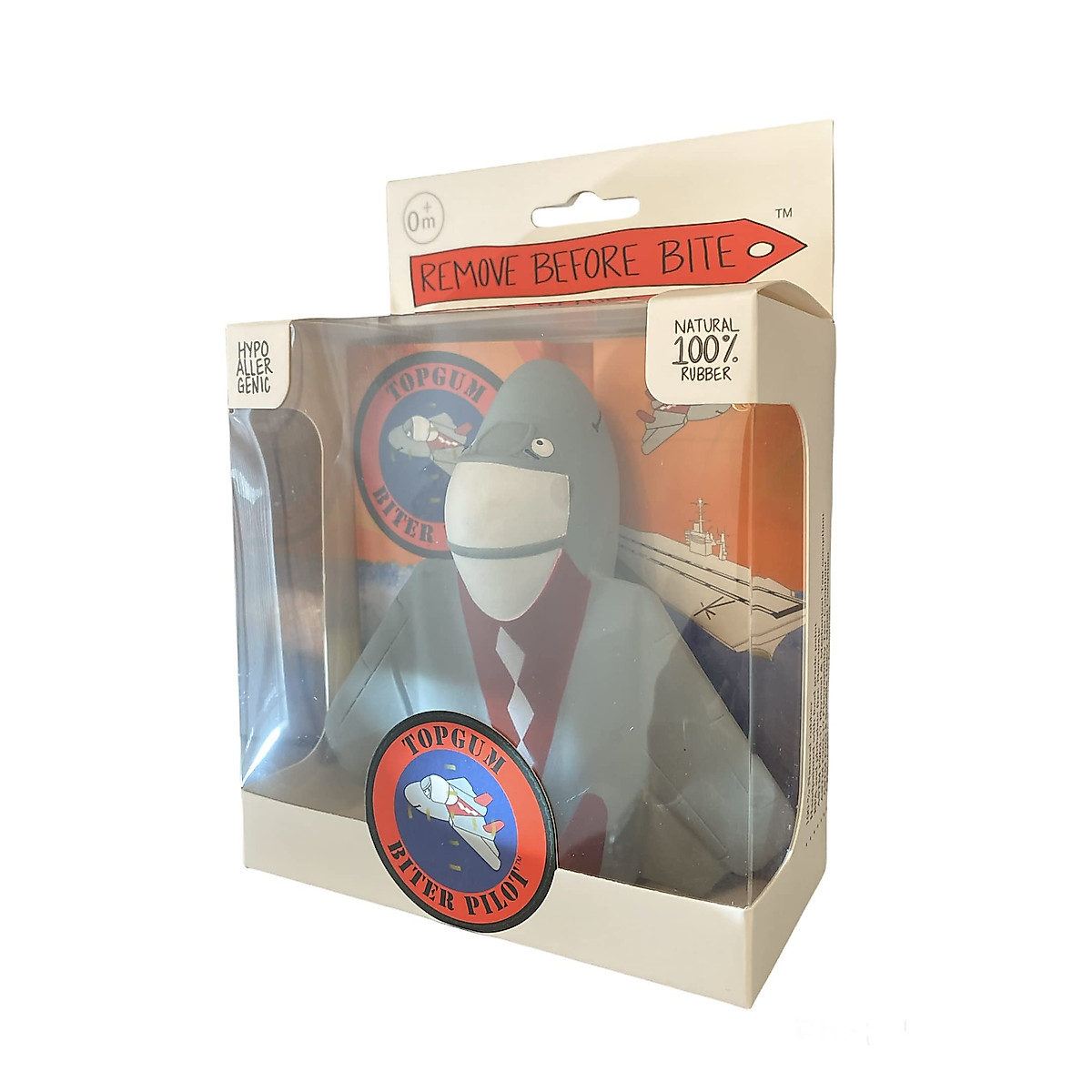 TOPGUM Biter Pilot Airplane Teething Toy 100% Natural Havea Rubber