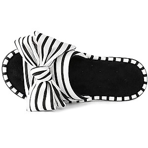 ULTRAIDEAS Women's Eurytides Slide Slippers Memory Foam House Shoes, Black, 5-6