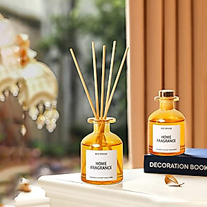 Reed Diffuser, Reed Diffuser Oil, Oil Diffuser with 6 Reed Sticks, Reed Diffuser Set, Scent Diffuser, Diffuser Oil, Home Fragrance Products Lemon soda 3.4oz