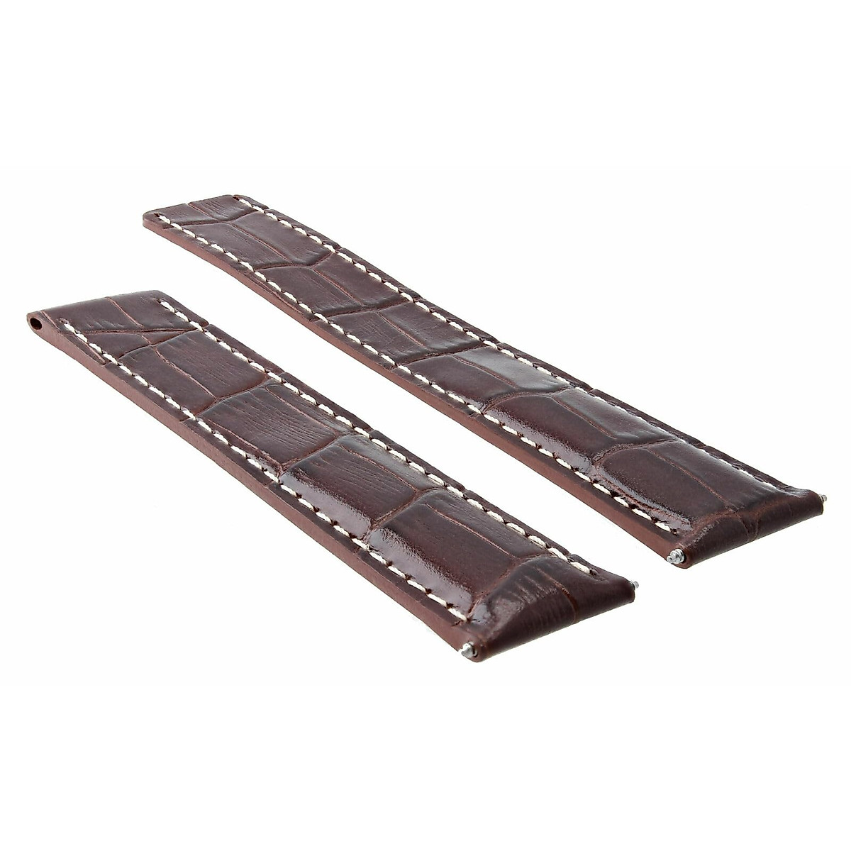 Ewatchparts 18MM LEATHER BAND STRAP COMPATIBLE WITH IWC PORTUGUESE PILOT DEPLOYMENT CLASP 18/16 BROWN
