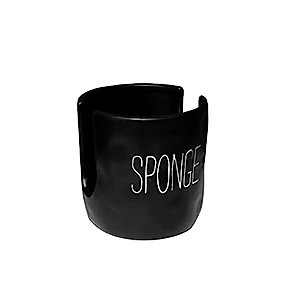 Mud Pie Kitchen Dish Bistro Sponge Holder Caddy, Black