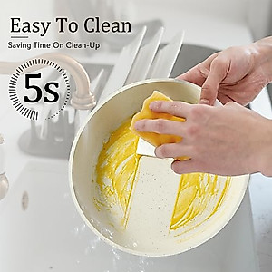 CAROTE 7pcs Pots and Pans Set, Nonstick Cookware Set Detachable Handle, Induction Kitchen Cookware Sets Non Stick with Removable Handle, RV Cookware Set, Saucepan Sets