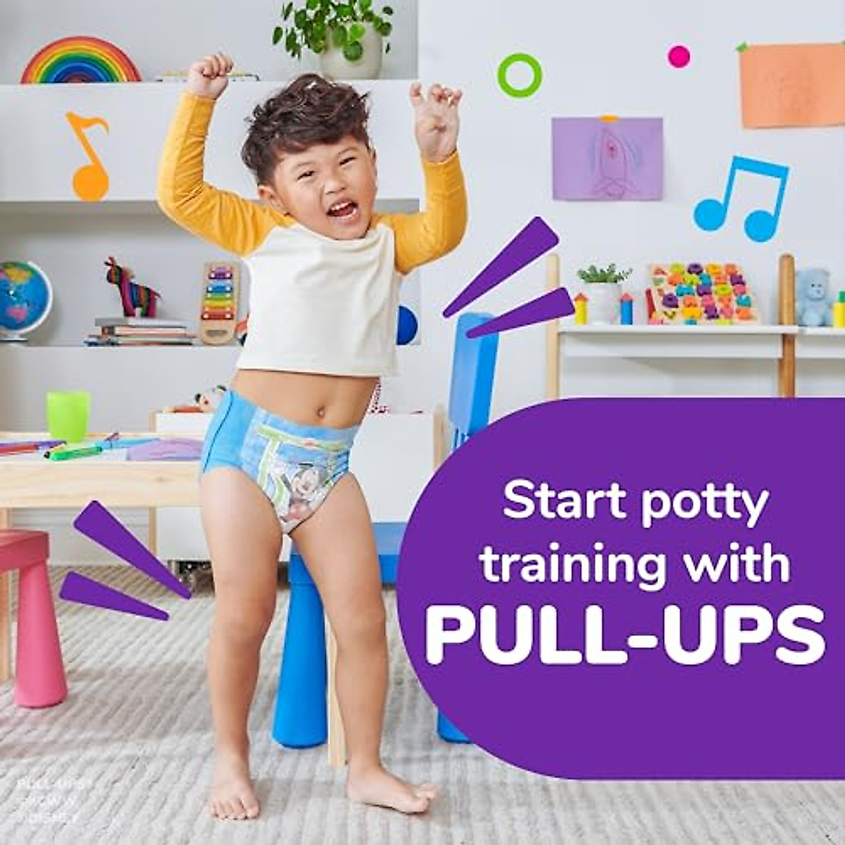 Pull-Ups Boys' Potty Training Pants, Size 4T-5T Training Underwear (38-50 lbs), 17 Count