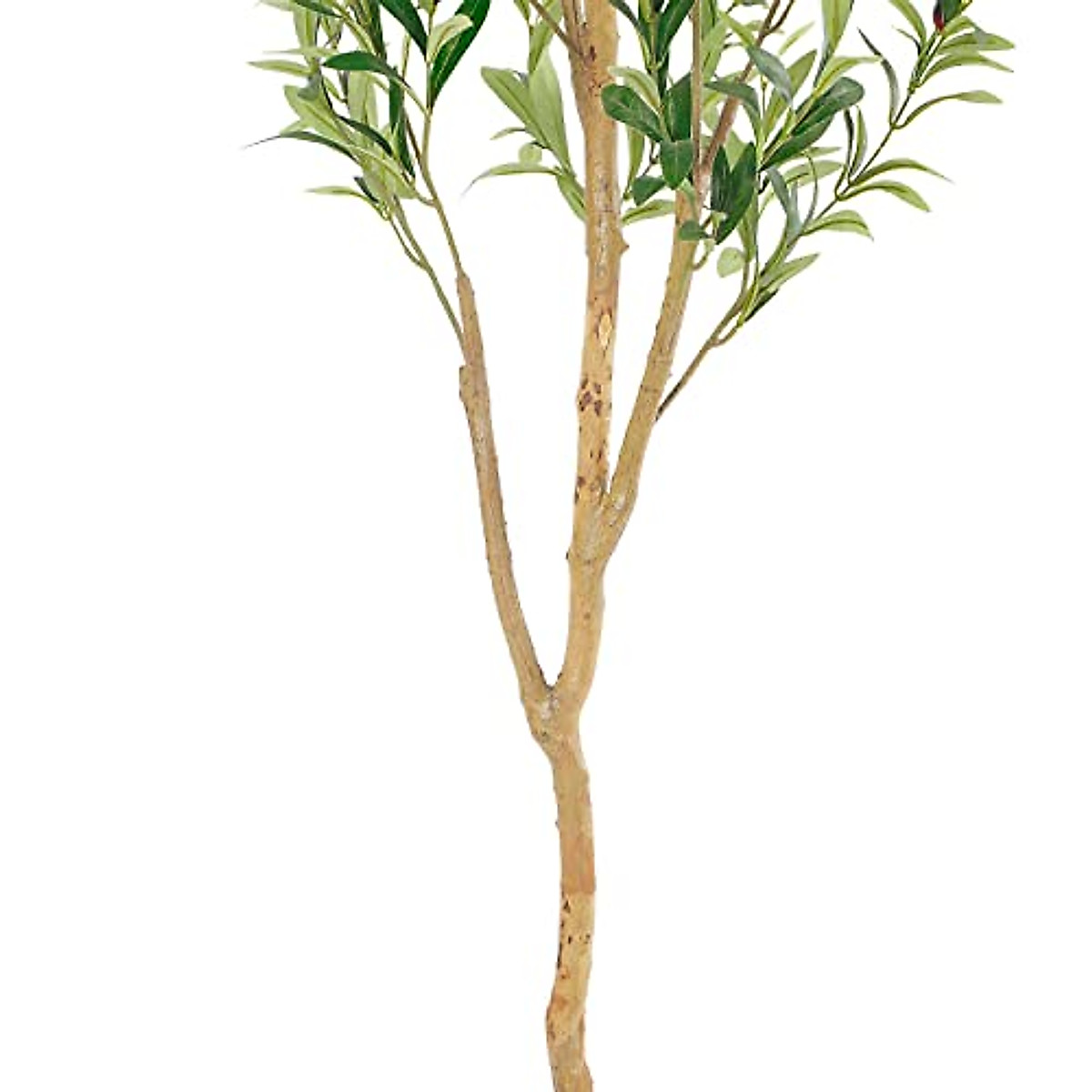 Bellacat Faux Olive Tree 5ft，Olive Trees Artificial Indoor with Natural Wood Trunk and Realistic Leaves and Fruits. 5 Feet(60in) Fake Olive Tree for Home House Office Décor.