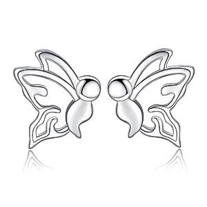 Semicolon Butterfly Earrings Sterling Silver - My Story Isn't Over Yet Struggle Depression Inspiring Jewelry Gift for Women