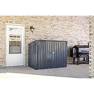 ARROW 6' x 3' Storboss Horizontal Outdoor Padlockable Steel Storage Shed, Charcoal