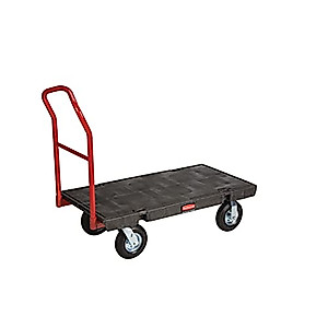 Rubbermaid Commercial Products Heavy-Duty Platform Truck Cart, 1000 Pound Capacity, 24 x 48 Platform, Black (443600BK)