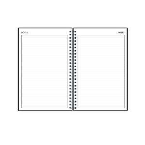 Blue Sky Undated Daily Planner, Flexible Cover, Twin-Wire Binding, 5.5" x 8.5", Passages