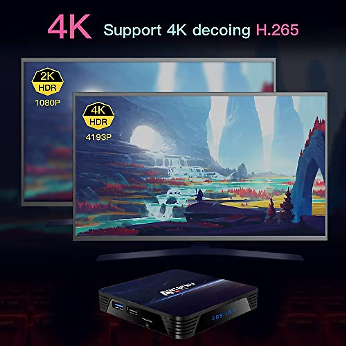 Android TV Box 11.0 4GB RAM 32GB ROM TV Box Android RK3318 Quad Core Ultra 3D 4K Support 2.4G 5.8G Dual WiFi Bluetooth 4.1 USB 3.0 100M Internet X88 PRO 10 Streaming Video Box