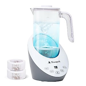 Hydrogen Water Generator Pitcher - SPE & PEM Ionized Electrolysis,Hydrogen Water Machine Purified PH Balanced Water, BPA Free Jug, includes 2 Calcium Sulfite Filters