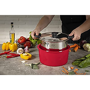 KUHN RIKON Hotpan Serving Casserole Pot, 2 Litre/18 cm, Red