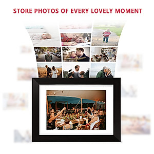 AEEZO Frameo 9 Inch WiFi Digital Picture Frame, IPS Touch Screen Smart Digital Photo Frame with 16GB Storage, Easy Setup to Share Moments Instantly via Frameo APP, Auto-Rotate, Wall Mountable (White)