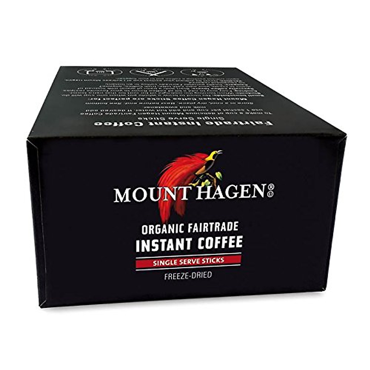 Mount Hagen 25 Count Single Serve Instant Coffee Packets | Organic Medium Roast Arabica Beans | Eco-friendly, Fair-Trade [25 sticks/1.76oz/50g]