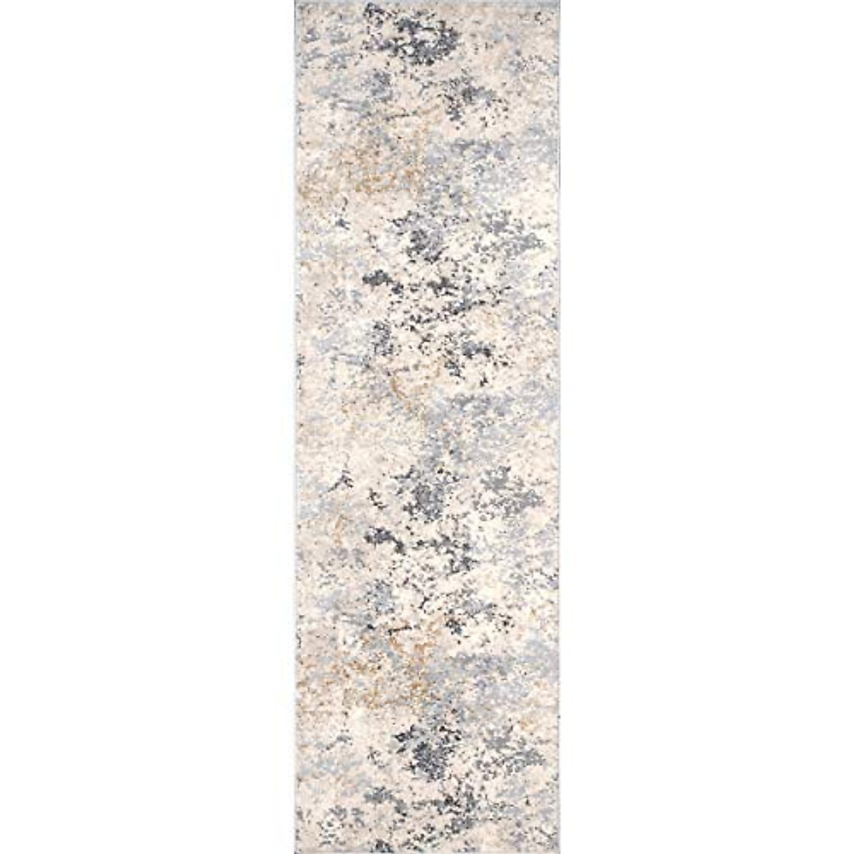 nuLOOM Abstract Contemporary Motto Runner Rug, 2' x 8', Beige