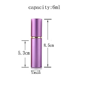 GOLF 6pcs 6ml Portable Mini Refillable Perfume Scent Aftershave Atomizer Empty Spray Bottle with 2 Funnel Filler for Travel Purse