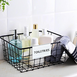 Diteje 20 Pack Plastic Wire Shelf Label Holder,Shelving Rack Retail Sign Hook Labels Clip On with Paper Inserts, 3.94x1.50inch