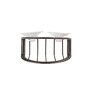 Spectrum Diversified Ashley Sink Sleek Soap & Sponge Kitchen Sink & Shower, Modern Kitchen & Bathroom Organizer, Classic Sponge Holder with Suction Cups, 1 EA, Bronze