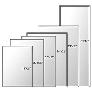 Chende 2 Packs Rectangle Bathroom Mirror with Beveled Edge, 18" x 24" Frameless Vanity Mirror for Bedroom, Entryways, Washrooms, Living Rooms, Modern Wall Mirror