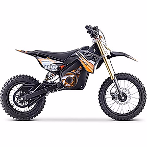 MotoTec 48v Pro Electric Dirt Bike 1800w Lithium Orange, 58x24x36