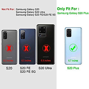 Gritup for Samsung Galaxy S20+ Plus Case with Slide Camera Cover, Build in 360° Rotating Ring Kickstand [Military Grade] Protective Case for Galaxy S20 Plus 5G, Dark Green