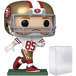 POP Football: 49ers - George Kittle Funko Vinyl Figure (Bundled with Compatible Box Protector Case), Multicolor, 3.75 inches