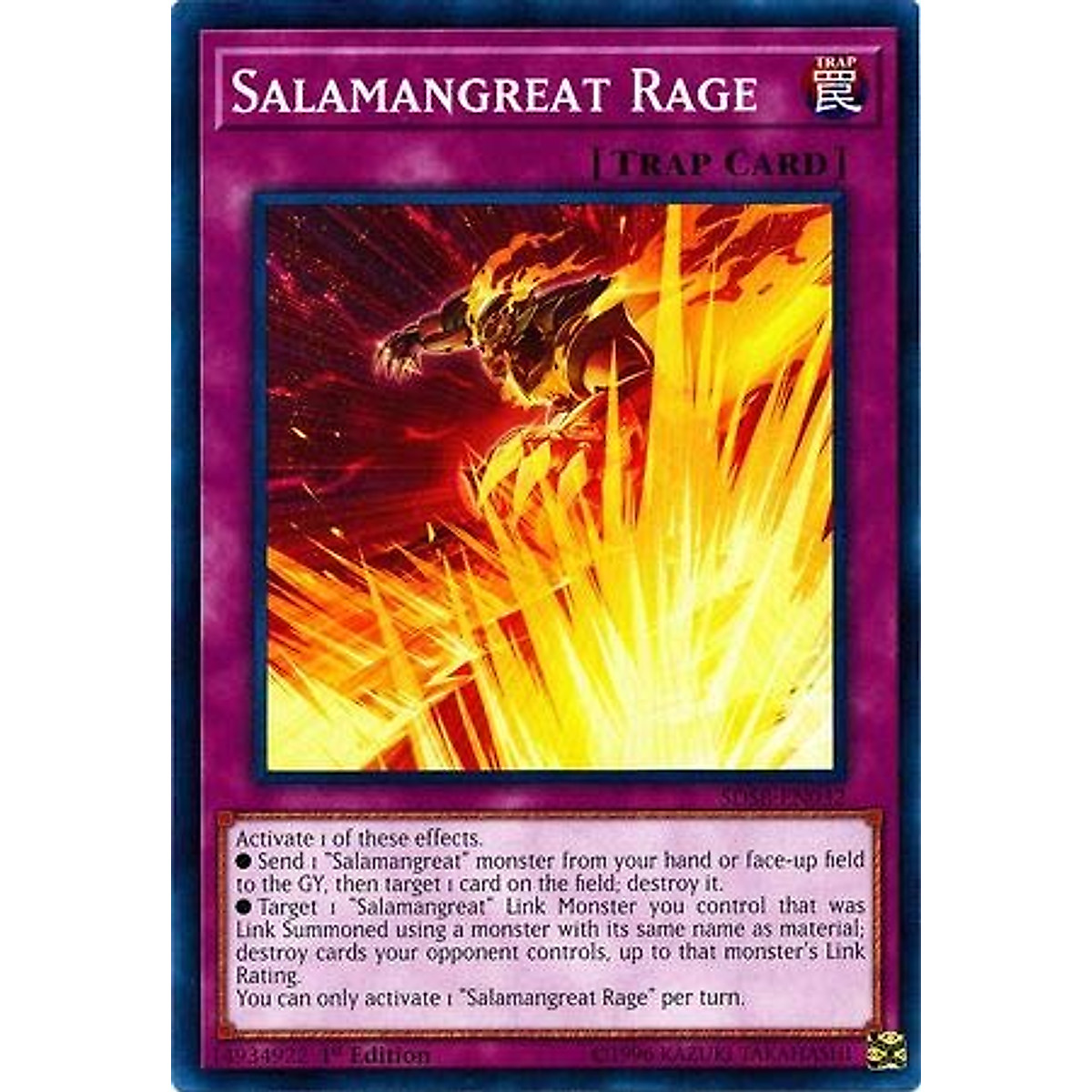 Yu-Gi-Oh! - Salamangreat Rage - SDSB-EN032 - Common - 1st Edition - Structure Deck: Soulburner