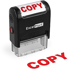 ExcelMark Copy Self Inking Rubber Stamp - Red Ink