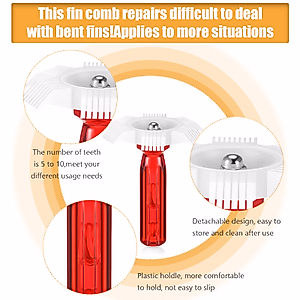 CHENGU Air Conditioner Cleaning Tools, 2 Pieces Fin Straightener Comb and Whisk Fin Comb Set for Condenser and Evaporator Coil Repair