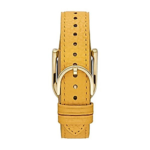 Fossil Women's Harwell Quartz Stainless Steel and Leather Three-Hand Watch, Color: Gold, Yellow (Model: ES5281)