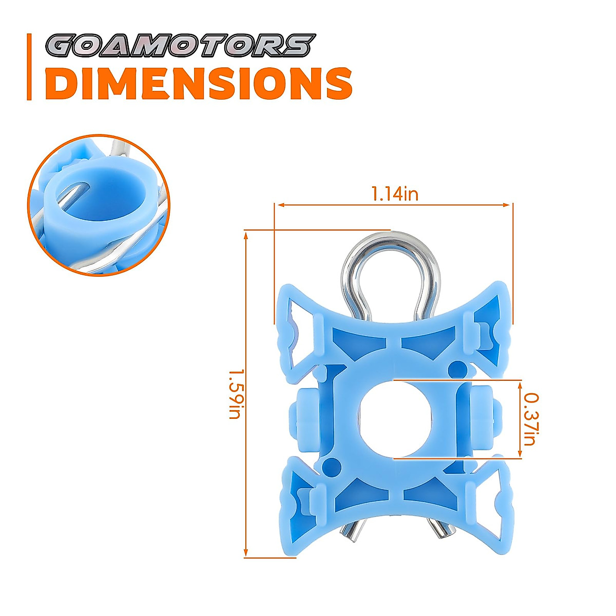 GoaMotors 3509416 Window Regulators Sliding Pivot, 10PCS Sliding Jaw Window Regulator with Clips Fit for Volvo 740 960 S60 S80 S90 XC70 XC90