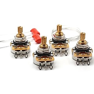 CTS TAOT CUSTOM 525K SHORT Shaft Audio Pots - 500K - Set of 4 (4X) + Caps