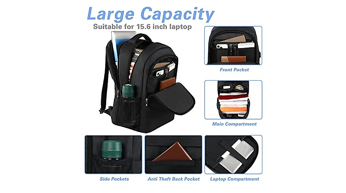 Shop AMBOR TSA Laptop Backpack - College, Work, Travel w/ USB