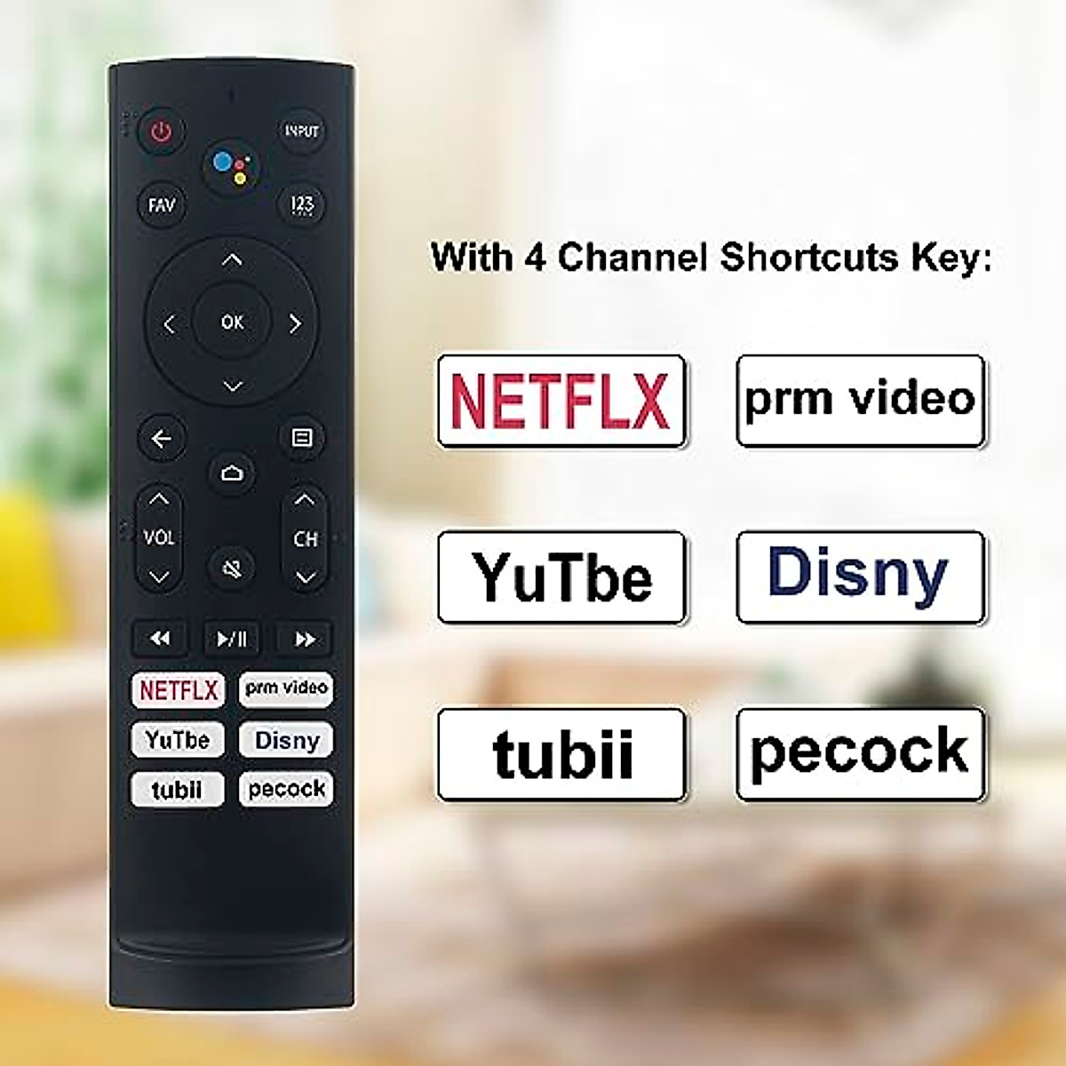 ERF3A90 Replacement Voice Remote Control fit for Hisense 85U7H 55U7G 65U8G 65U7G 55U8G 75U9DG 75U7G U7G U9G U8 U7H QLED Series 4K ULED Android Smart TV 55A76K 75A76K