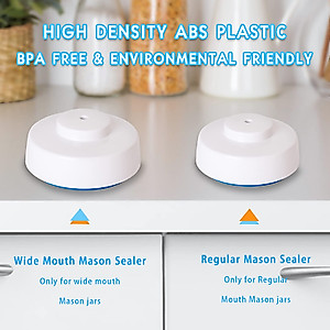 Mason Jar Vacuum Sealer for Wide & Regular Mouth Mason Jars, Jar Sealer Kit Compatible with Food Saver Vacuum Sealer Machine, Canning Sealer with Jar Attachment 2 Hose and Manual Vacuum Pump