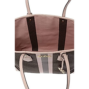 Michael Kors Eva Large Tote Brown/Soft Pink One Size