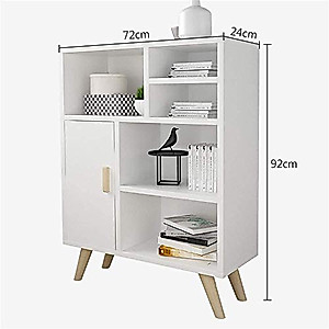 GELTDN Library with Doors, Home Bookcase, Three-Story six-Story Storage Storage Bookcase, Wear and Durable, Raise The Table Legs