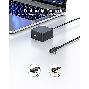 Portable 7.5Ft Charger Fit for Acer Spin 5 SP513-51 SP513-52N Spin 1 3 SP315-51 SP111-31 SP111-31N SP111-32N SP113-31 Swift 3 5 SF514-51 SF314-51 N16W2 SF313-51 Laptop AC Adapter Power Supply Cord