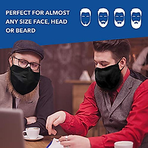 BLU HORN Face Mask from Large to 2XL(X-Large), with nose wire, adjustable loop, breathable (XX-Large, Black (3-Pack))