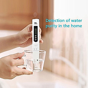 TDS meter digital water tester 3-Button Digital TDS Water Quality TDS Tester, 0-9990 ppm Measurement Range, 1 ppm Resolution, with Temperature Calibration