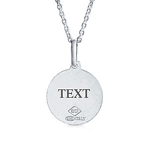 Saint Michael Patron of Military Police Security Worker Medal Medallion .925 Sterling Silver Pendant Necklace for Men Women Custom Engraved