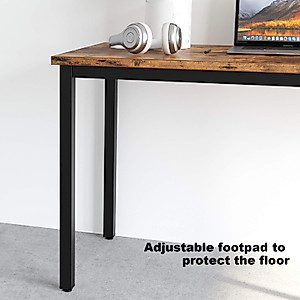 IRONCK Computer Desk, 39.4" Small Desk Home Office Study Writing, Wood and Desk Metal Frame, Modern Simple Laptop Table for Small Place, Easy Assembly, Industrial Style