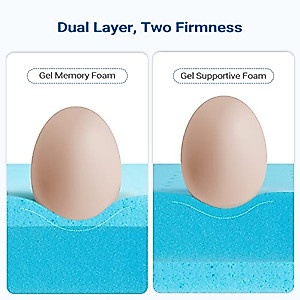 Maxzzz 4 Inch Mattress Topper Queen - Cool Gel Memory Foam Mattress Topper Extra Firm Bed Topper, Hard Mattress Topper for Back Pain Relief, CertiPUR-US Certified