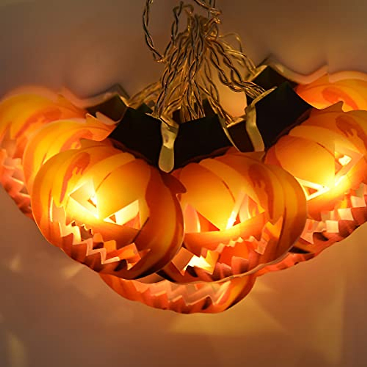 Light String, Simple Installation LED Pumpkin Light Battery Power Supply 10LED for Home for Courtyard for Garden