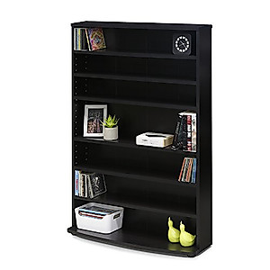 FURINNO JAYA 6-Tier Multimedia Storage Tower, Espresso