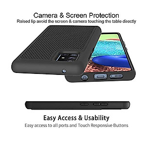 Dahkoiz for Samsung Galaxy A71 5G Case, Dual Layer Drop Protection Cover Protective Phone Case for Samsung Galaxy A71 5G, Black