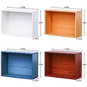 YGYQZ Wooden DIY Open Shelf Bookcase - 9 Pcs Floor Standing Display Cabinet Rack (9, 3 Colors)