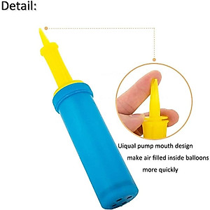 Balloon Pump Hand Held, 2Pack Inflator Air Pump for Balloons - Two-Way Dual Action- Ballon Inflator Pumping - Manual Baloon Inflators Machine with Balloons Tie Tool