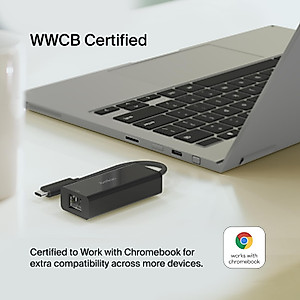 Belkin USB Type C to 2.5 Gb Ethernet Adapter, USB-IF Certified Thunderbolt 3 & 4 / USB-C to LAN Network Adapter Compatible with MacBook Pro/Air, iPad Pro, XPS, Surface, and Other USB C Devices