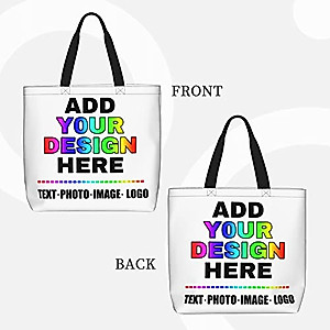 Custom Tote Bags Add Your Logo/Text/Image/Photo Personalized Tote Bags Custom Bags Personalized Bags Custom Handbag For Women Personalized Handbag