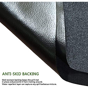 Fireplace Rug Fire Resistant Rectangular Fireproof Hearth Pads Polyester Trim Non Slip Wood Stove Mat, Protects Floors Patio from Sparks Embers